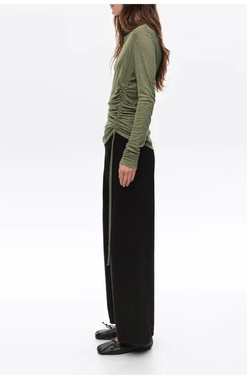 Bimba Y Lola Striped Ruched Fluid T-shirt