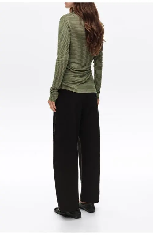 Bimba Y Lola Striped Ruched Fluid T-shirt