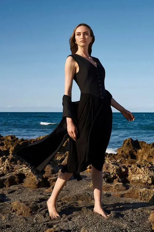 Coolibar Monroe 2.0 Midi Dress With Mother Of Pearl Buttons