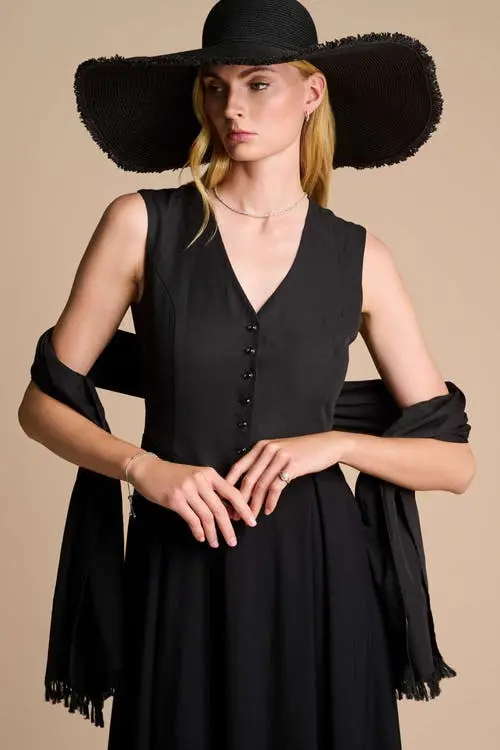 Coolibar Monroe 2.0 Midi Dress With Mother Of Pearl Buttons