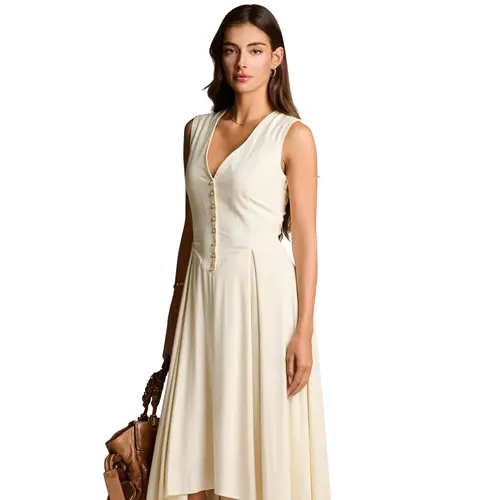 Coolibar Monroe 2.0 Midi Dress - Vanilla