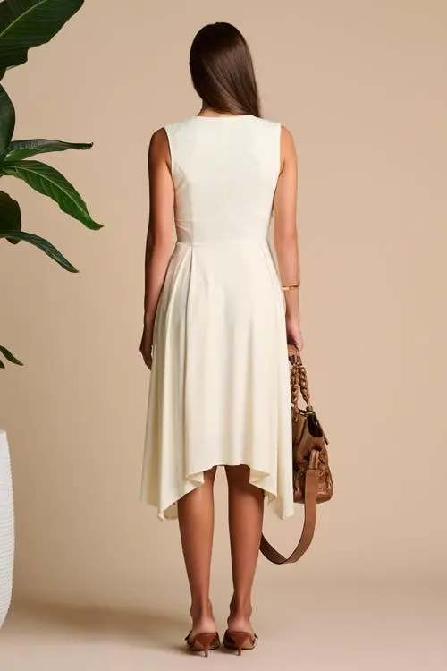 Coolibar Monroe 2.0 Midi Dress - Vanilla