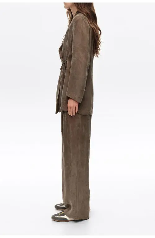 Bimba Y Lola Fluid Wrap Jacket With Tie Waist