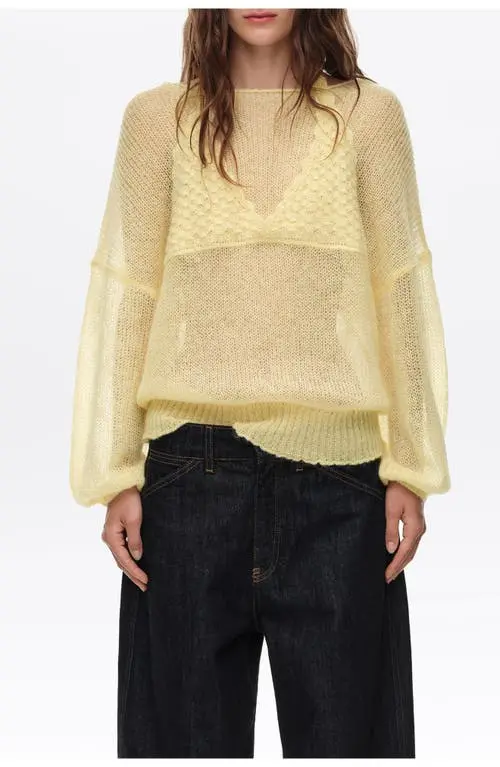 Bimba Y Lola Mohair Sweater With Overlay Top
