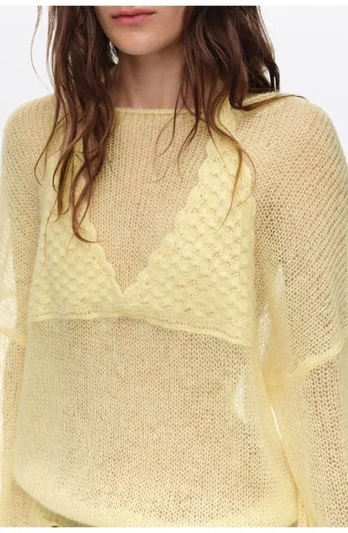 Bimba Y Lola Mohair Sweater With Overlay Top