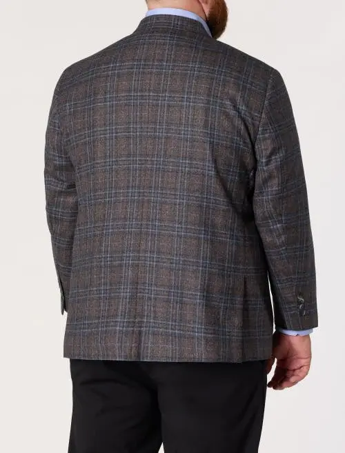 OAK HILL PREMIUM BY DXL Big & Tall Washed Plaid Sport Coat