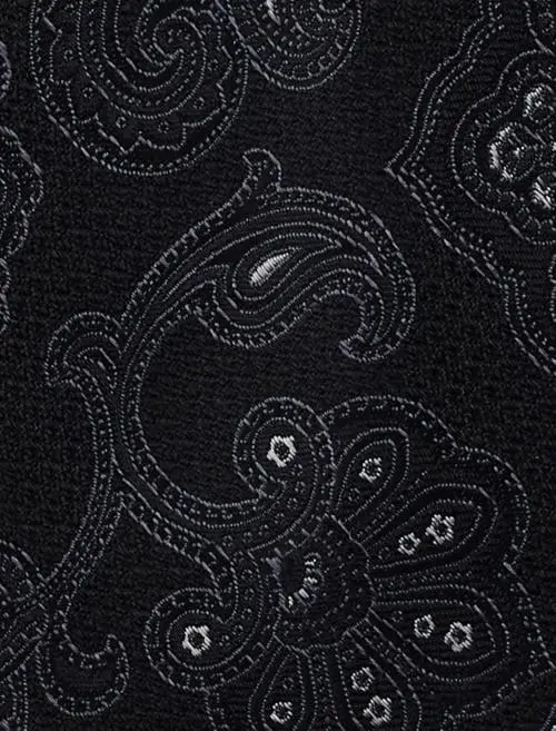 HAGGAR Big & Tall Paisley Tie - Black