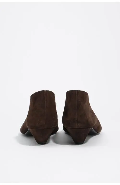 Bimba Y Lola Suede Pointed Toe Low Heel Court Shoe