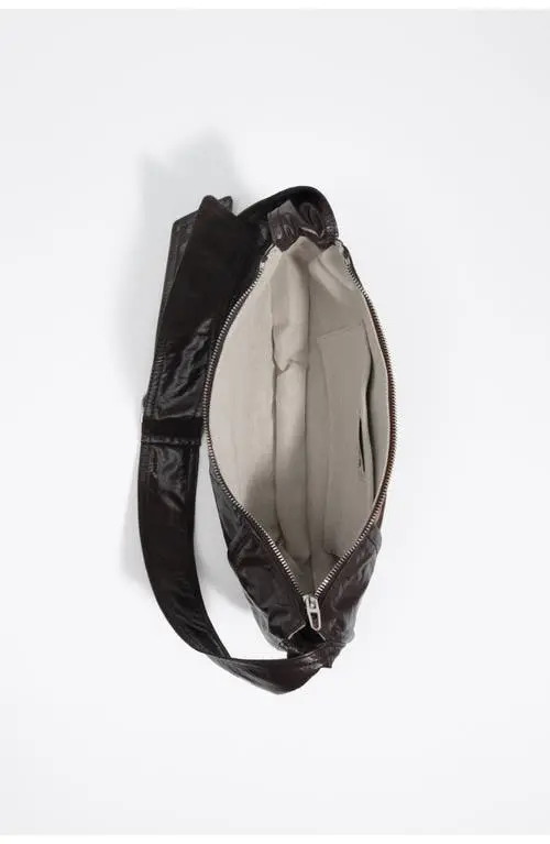 Bimba Y Lola Medium Shiny Moon Bag - Aubergine