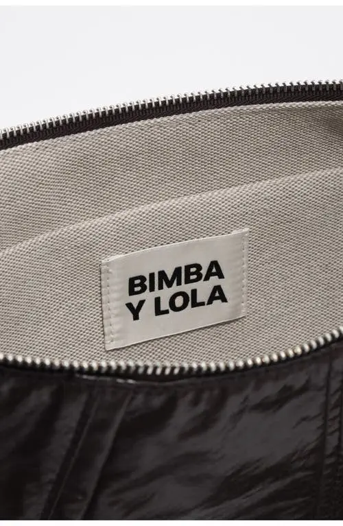 Bimba Y Lola Medium Shiny Moon Bag - Aubergine