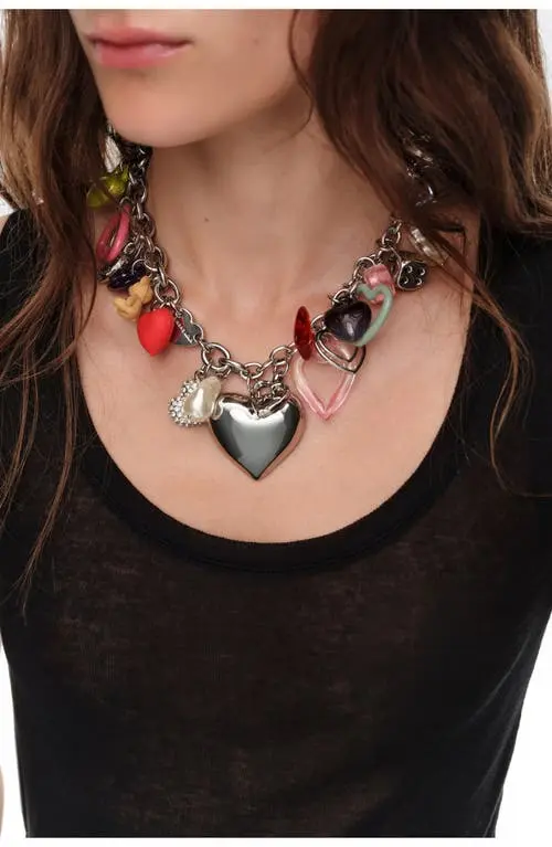 Bimba Y Lola Hearts Multicharm Necklace