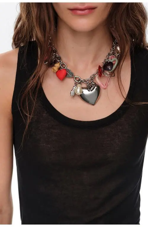 Bimba Y Lola Hearts Multicharm Necklace