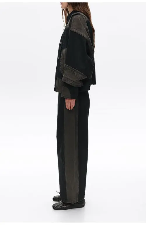 Bimba Y Lola Oversize Two-tone Denim Jacket