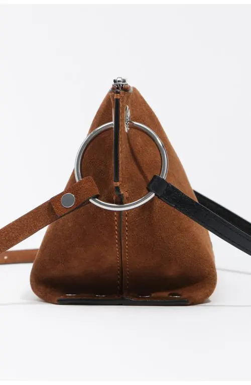 Bimba Y Lola Medium Suede Trapecio Bag