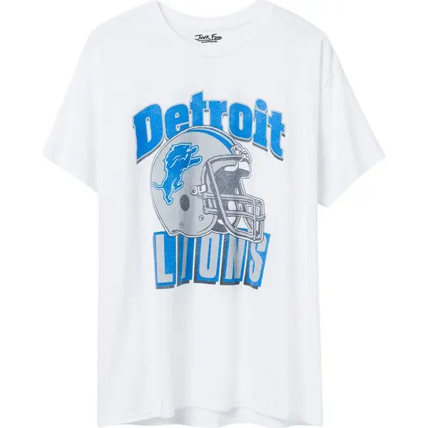 Junk Food Detroit Lions Graphic T-shirt - White