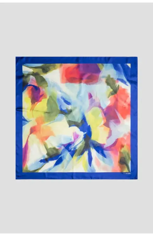 Natori Imperial Silk Scarf Dragon Print - Blue/multi