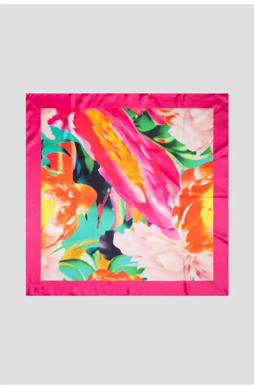 Natori Imperial Silk Scarf Dragon Print - Pink Multi