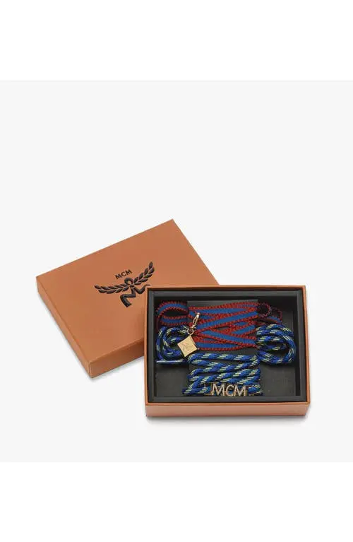 Mcm Shoelace And Charm Set