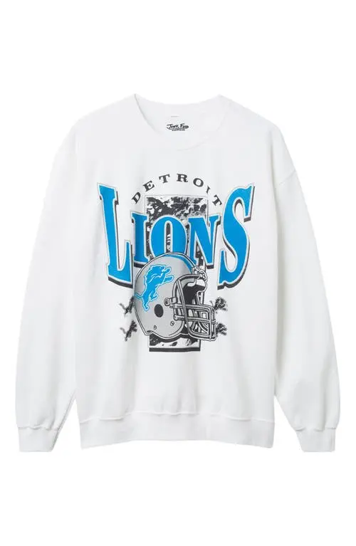 Junk Food Detroit Lions Conversion Graphic Sweatshirt - White