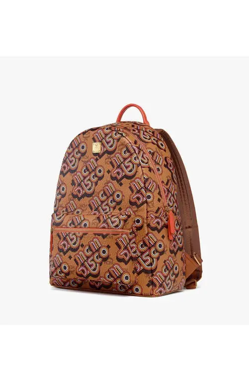 Mcm Medium Stark Backpack In Disco Visetos