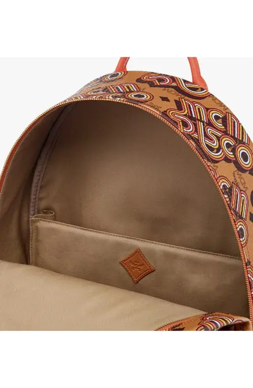 Mcm Medium Stark Backpack In Disco Visetos