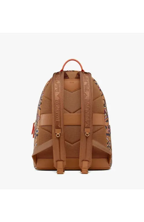 Mcm Medium Stark Backpack In Disco Visetos