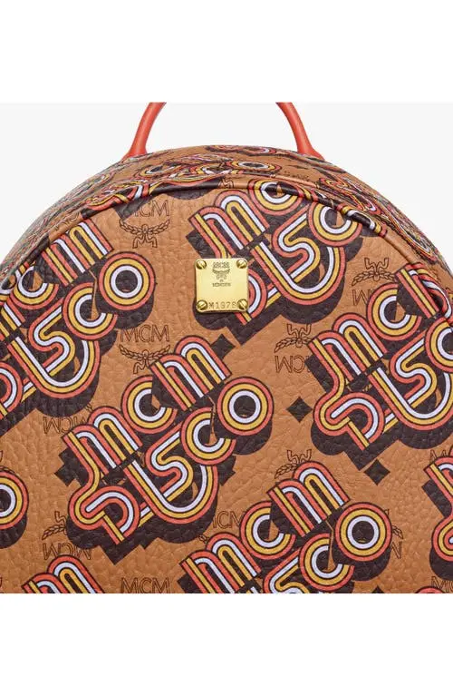 Mcm Medium Stark Backpack In Disco Visetos