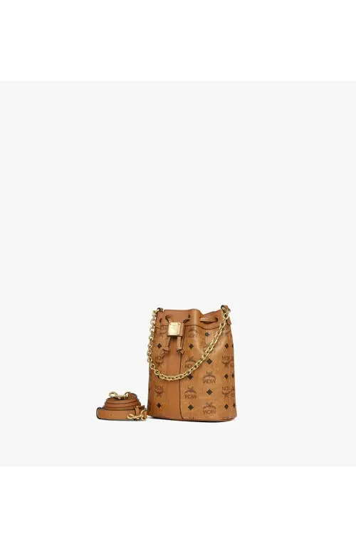 Mcm Dessau Drawstring Bag In Visetos