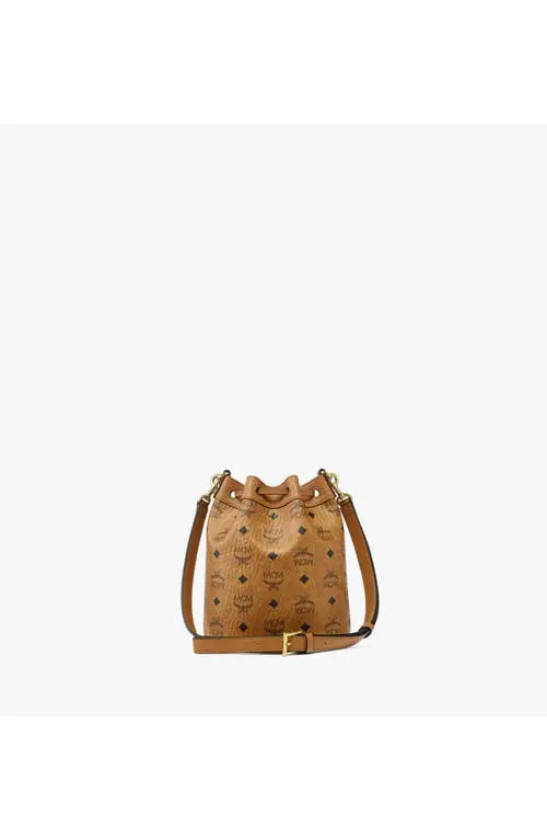 Mcm Dessau Drawstring Bag In Visetos
