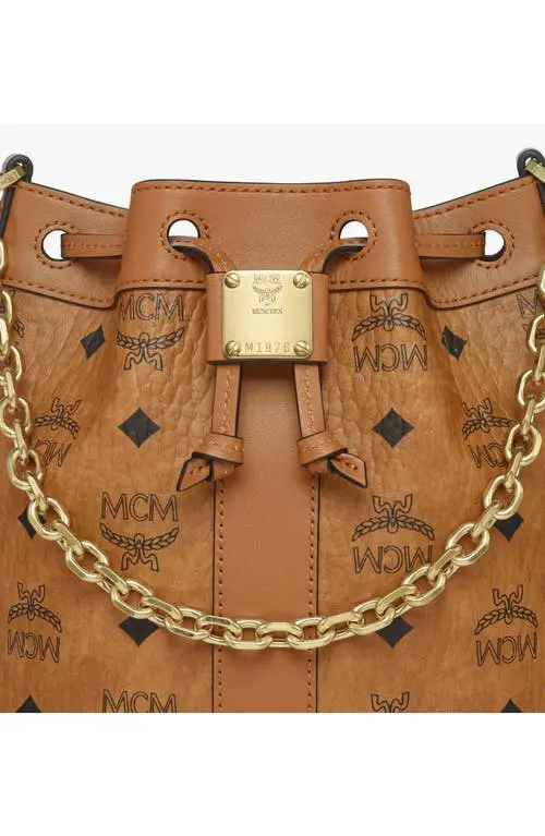 Mcm Dessau Drawstring Bag In Visetos