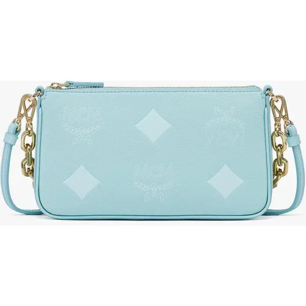 Mcm Medium Aren Chain Pouch In Resetos - Green