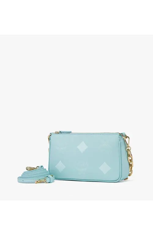 Mcm Medium Aren Chain Pouch In Resetos - Green