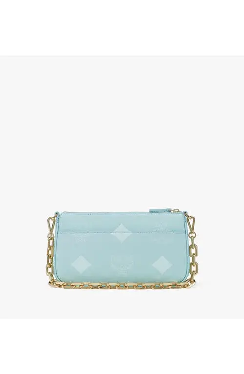 Mcm Medium Aren Chain Pouch In Resetos - Green