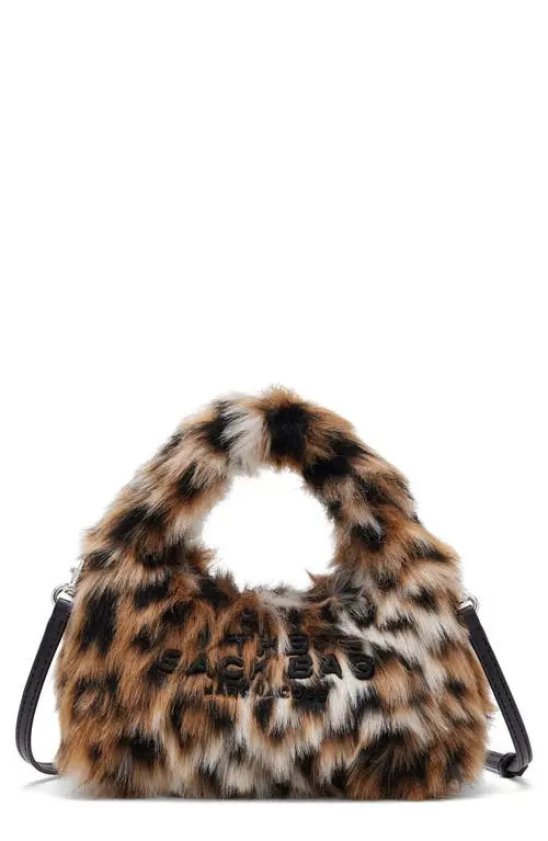 Marc Jacobs Micro Sack Faux Fur Crossbody Bag - Brown Multi