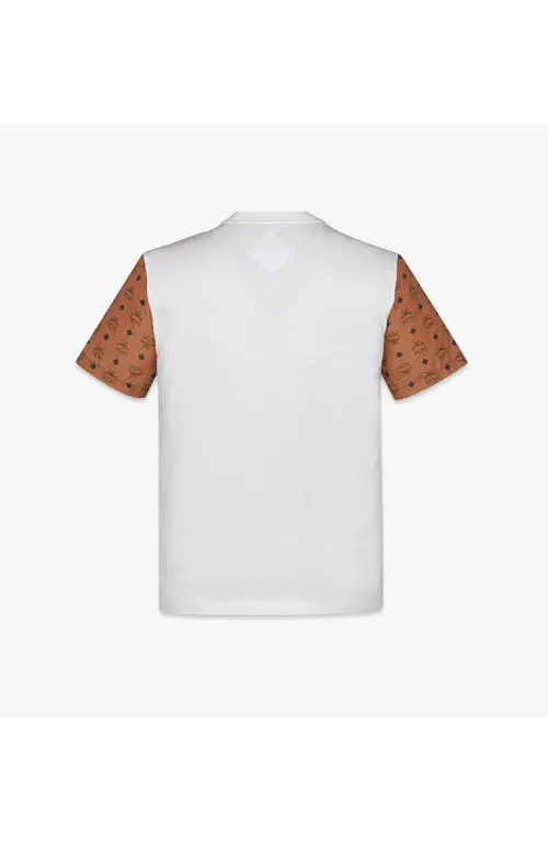 Mcm Logo T-shirt In Cotton And Monogram Econyl