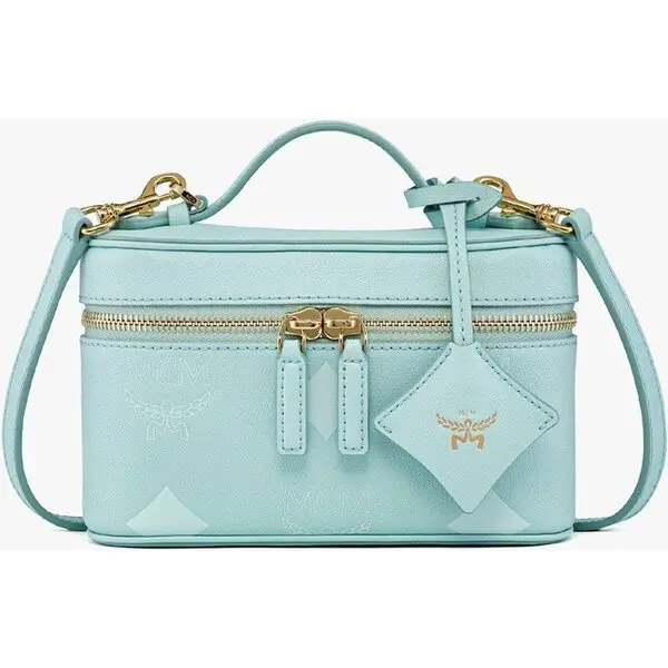 Mcm Mini Aren Vanity Case In Resetos - Green
