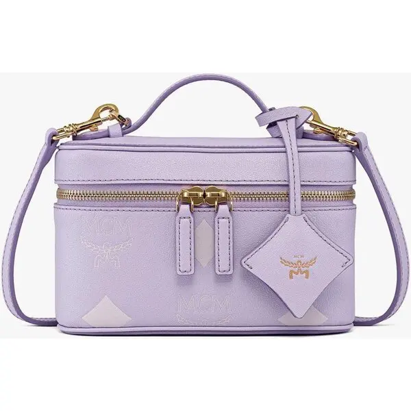 Mcm Mini Aren Vanity Case In Resetos - Purple