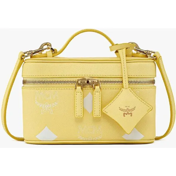 Mcm Mini Aren Vanity Case In Resetos - Yellow