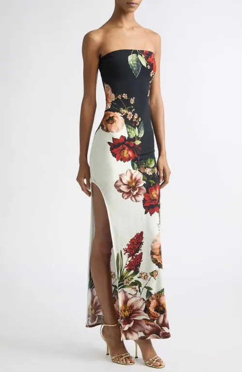 Alice + Olivia Delora Strapless Maxi Dress