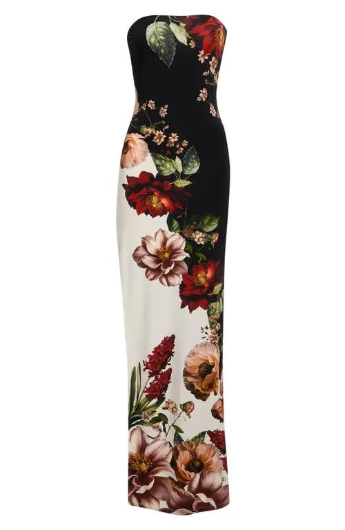 Alice + Olivia Delora Strapless Maxi Dress