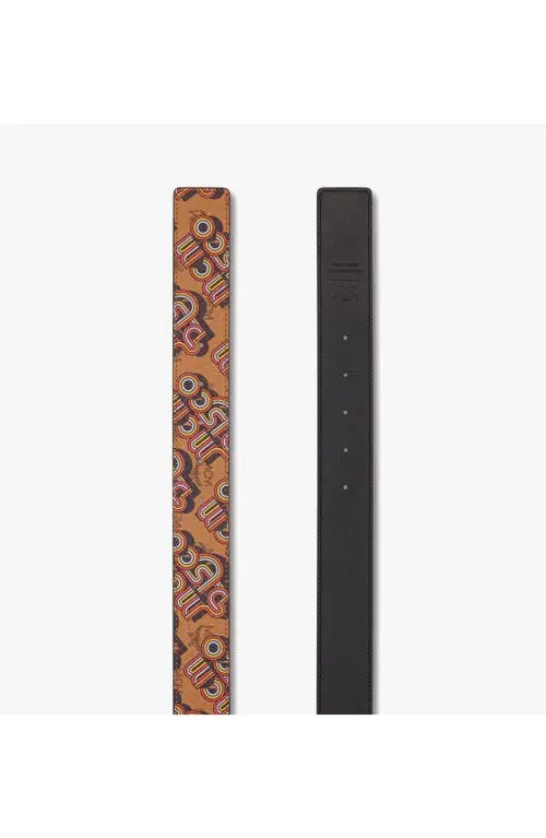 Mcm Claus M Reversible Belt 1.5 Inch In Disco Visetos