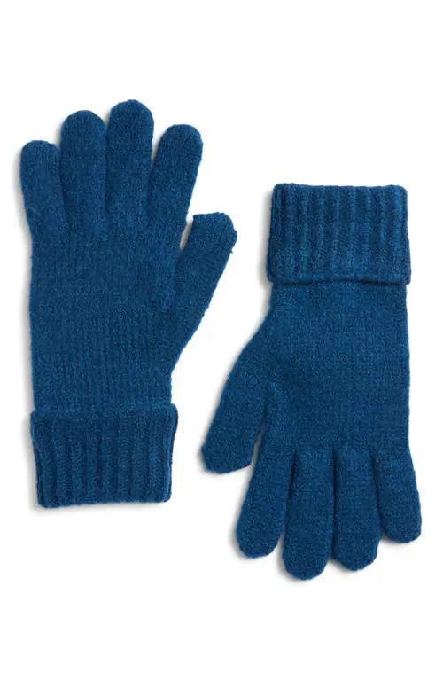 Treasure & Bond Ribbed Cuff Knitted Gloves - Ocean
