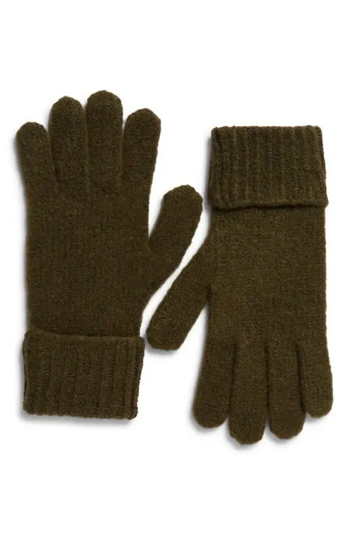 Treasure & Bond Ribbed Cuff Gloves - Olive