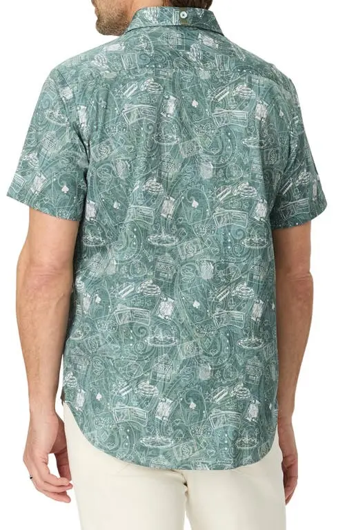 Robert Graham The Vault Short Sleeve Stretch Cotton Shirt