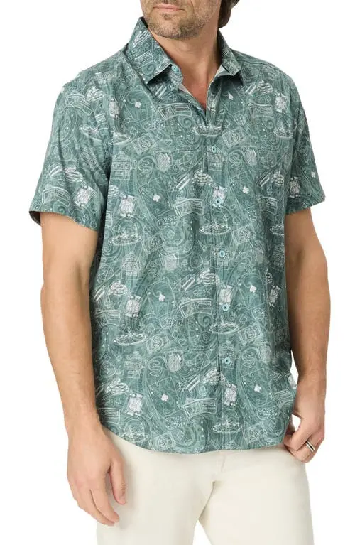 Robert Graham The Vault Short Sleeve Stretch Cotton Shirt