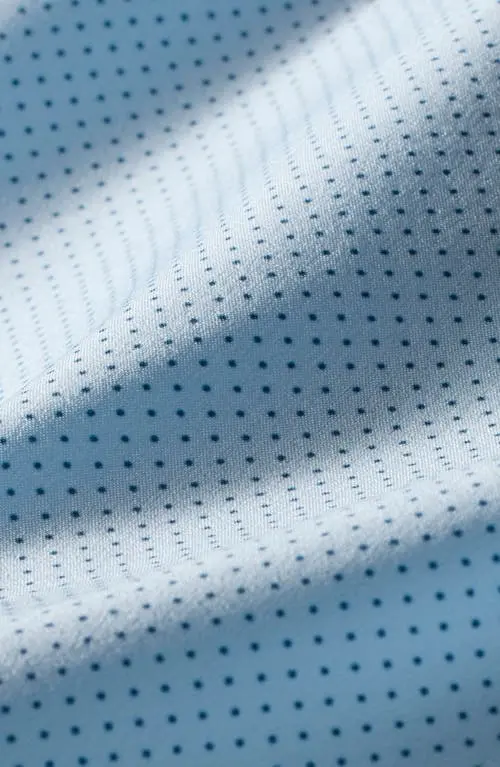 Mizzen+main Leeward Short Sleeve Performance Button-up Shirt - Cloud Blue Tonal Micro Dot