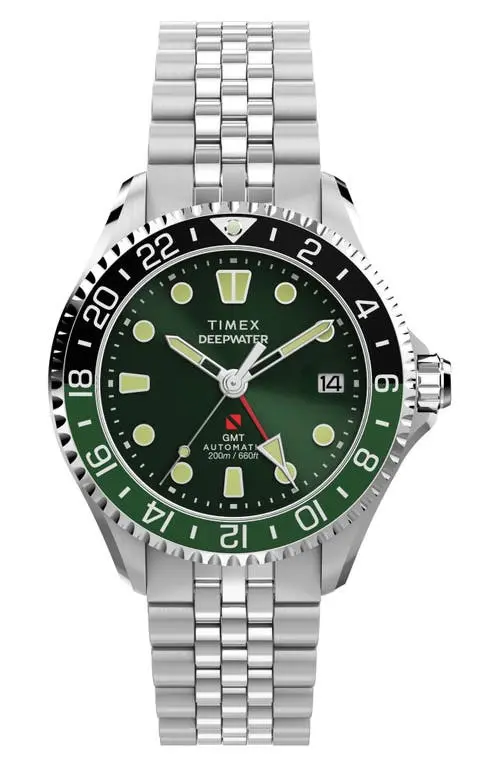 Timex® Deepwater Meridian 200 Gmt Automatic Bracelet Watch