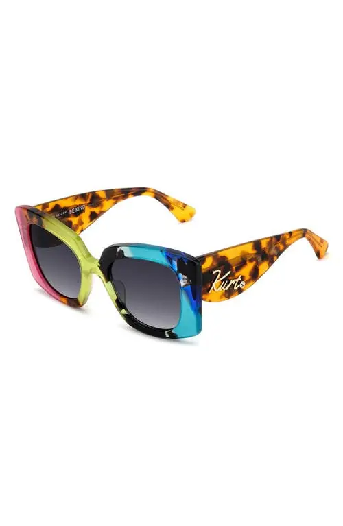 Kurt Geiger 52mm Square Sunglasses - Pink Multic/dark Grey Sf