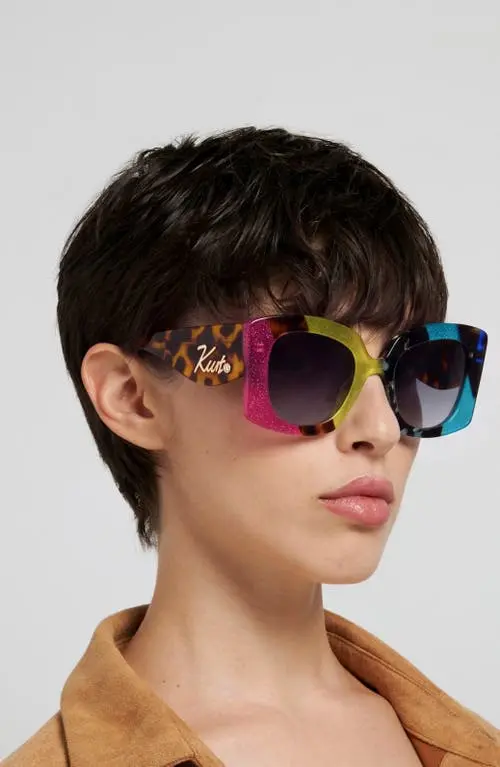 Kurt Geiger 52mm Square Sunglasses - Pink Multic/dark Grey Sf