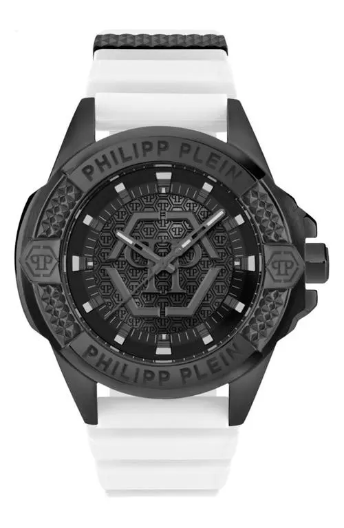 Philipp Plein Plein Majesty Silicone Strap Watch - Black